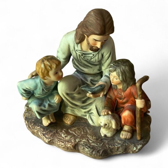 Homco | Accents | Vtg Homco The Fisherman Jesus Children Masterpiece ...